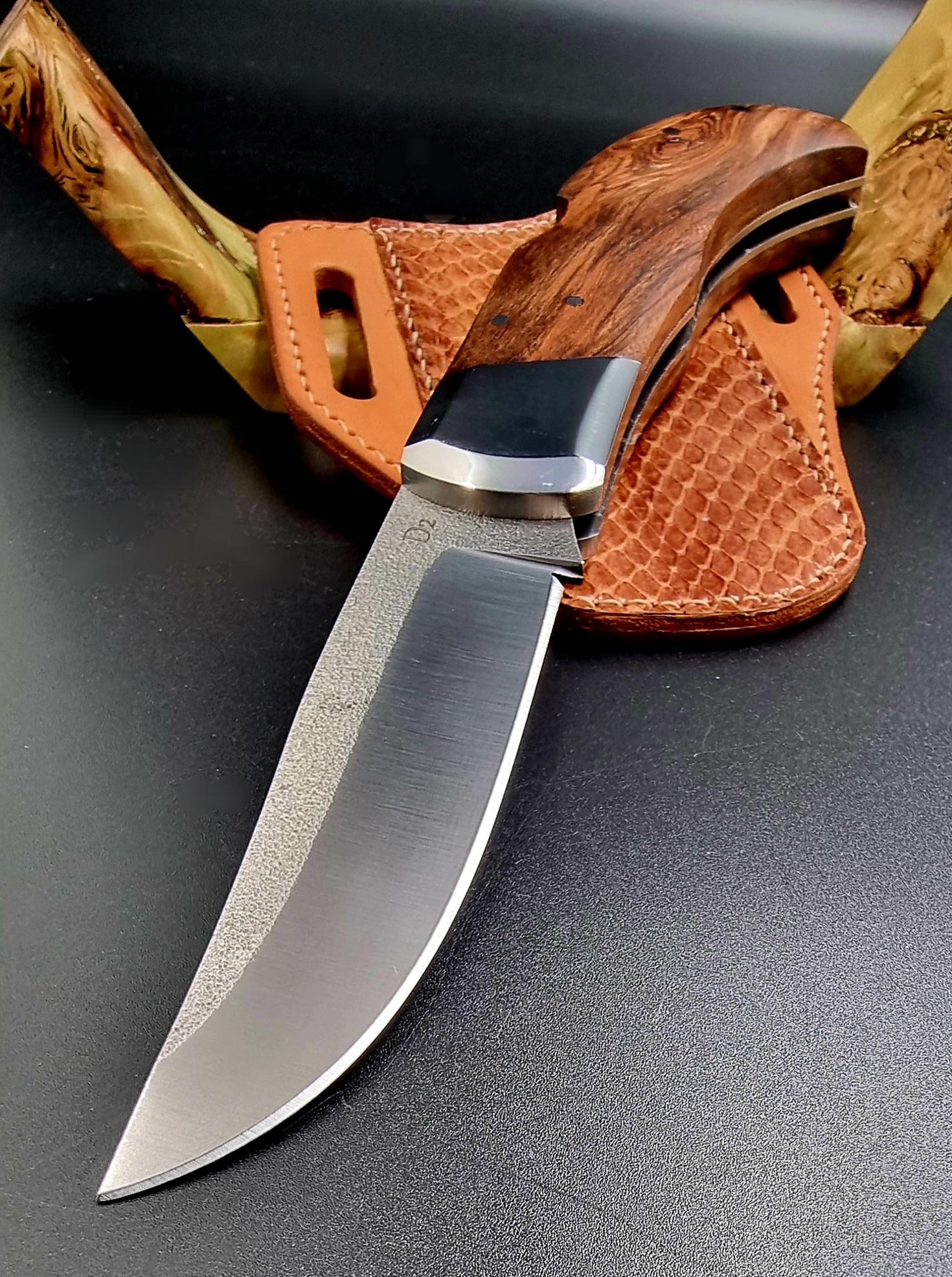 D2 Pocket Knife (Turkish Walnut)